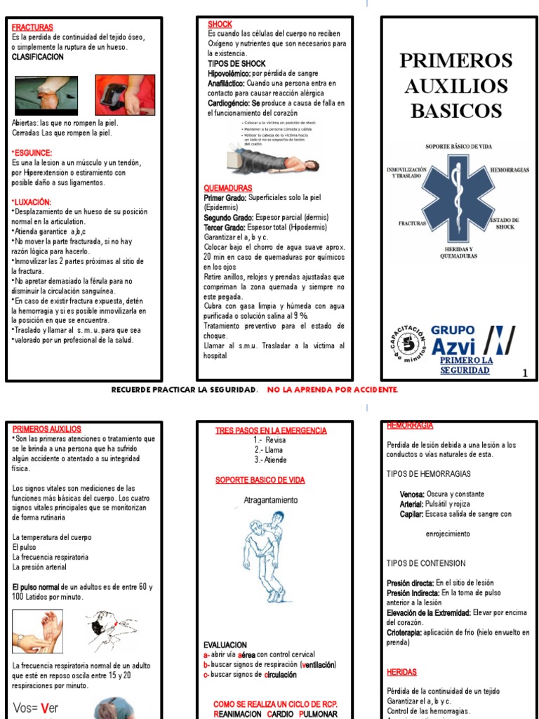 1 Triptico Primeros Auxilios B | PDF