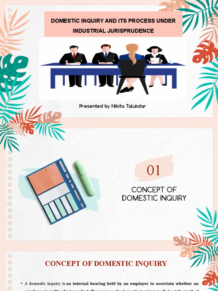 Domestic Inquiry and Its Process Under Industrial Jurisprudence | PDF ...