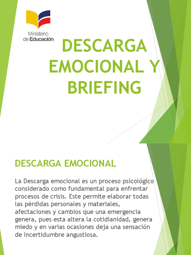 Descarga Emocional y Briefing | PDF | Las emociones | Sicología