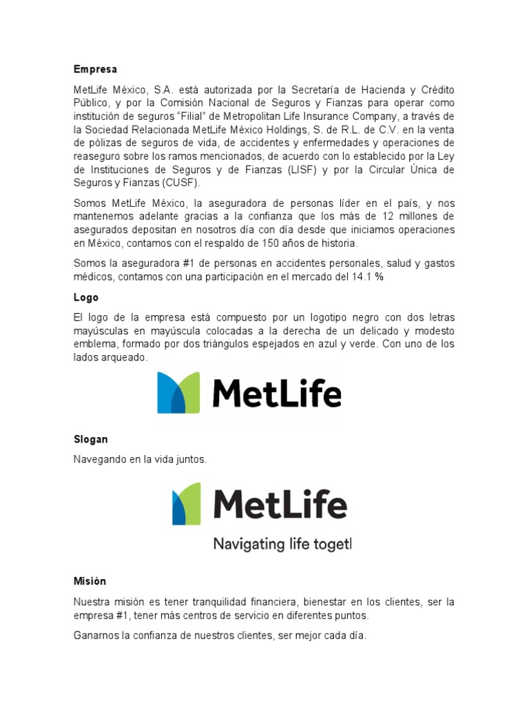 MetLife México: Seguros de Vida y Más | PDF