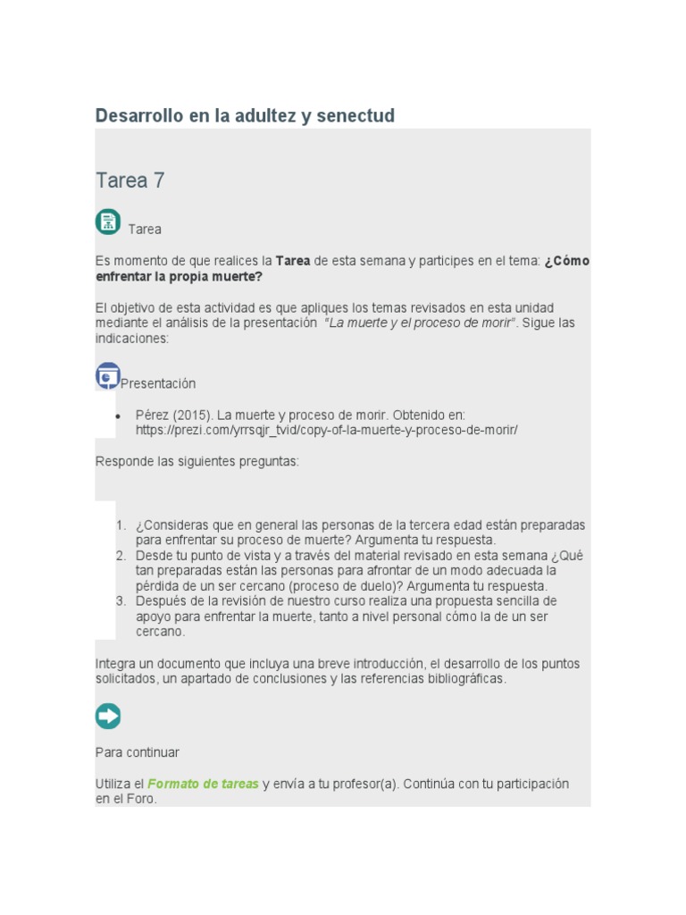 Desarrollo en La Adultez y Senectud | PDF