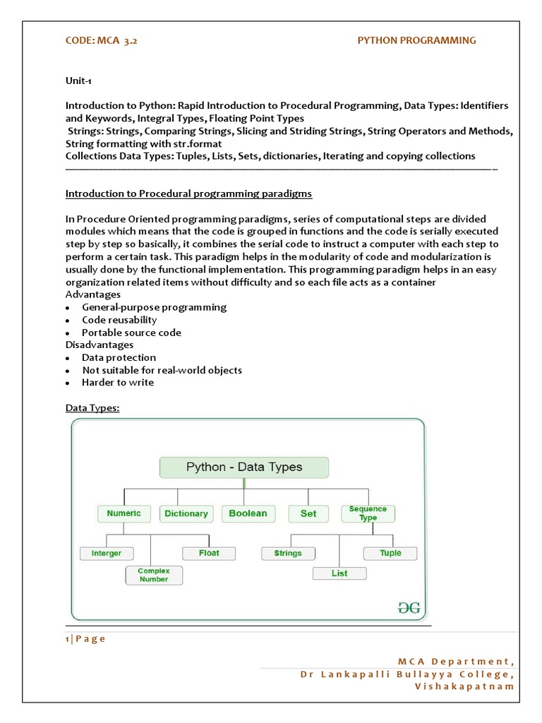 Python Notes | PDF | Control Flow | Boolean Data Type
