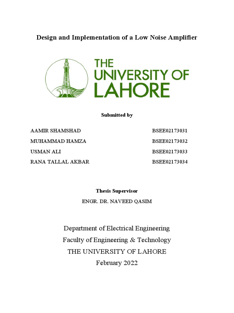 BSEE FYP Thesis Sample Ver 1.1 | PDF