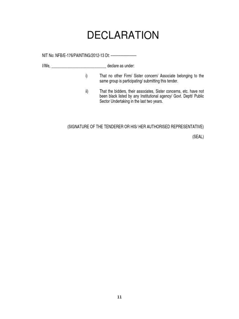 Declaration Form | PDF