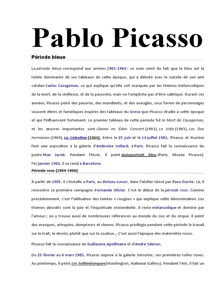 Pablo Picasso | PDF | Pablo Picasso | Peintures