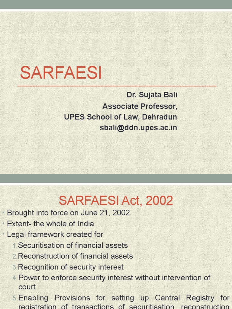 An Analysis of Key Concepts and Definitions in the Securitisation and ...