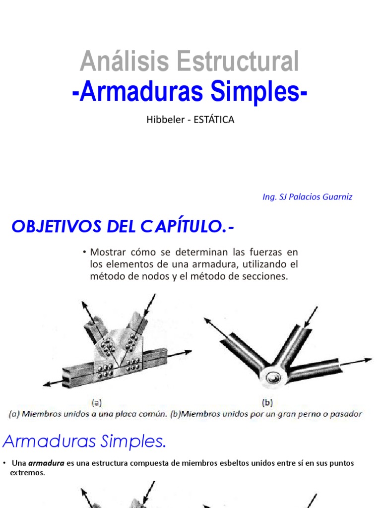 8 - Armaduras Simples | PDF | Braguero | Análisis estructural