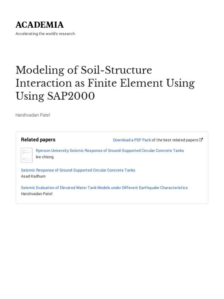 Soil-Structure Interaction in SAP2000 | PDF | Stiffness | Applied And Interdisciplinary Physics