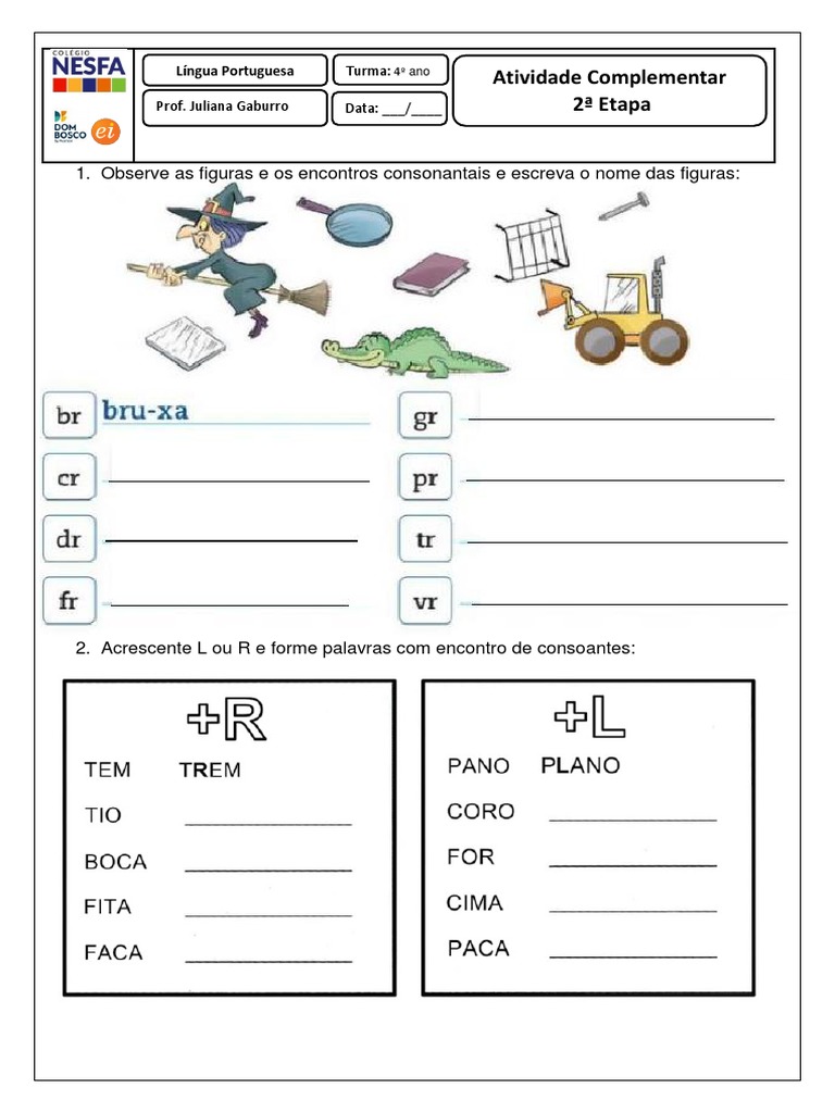 Atividade Ortografia PR BR TR | PDF