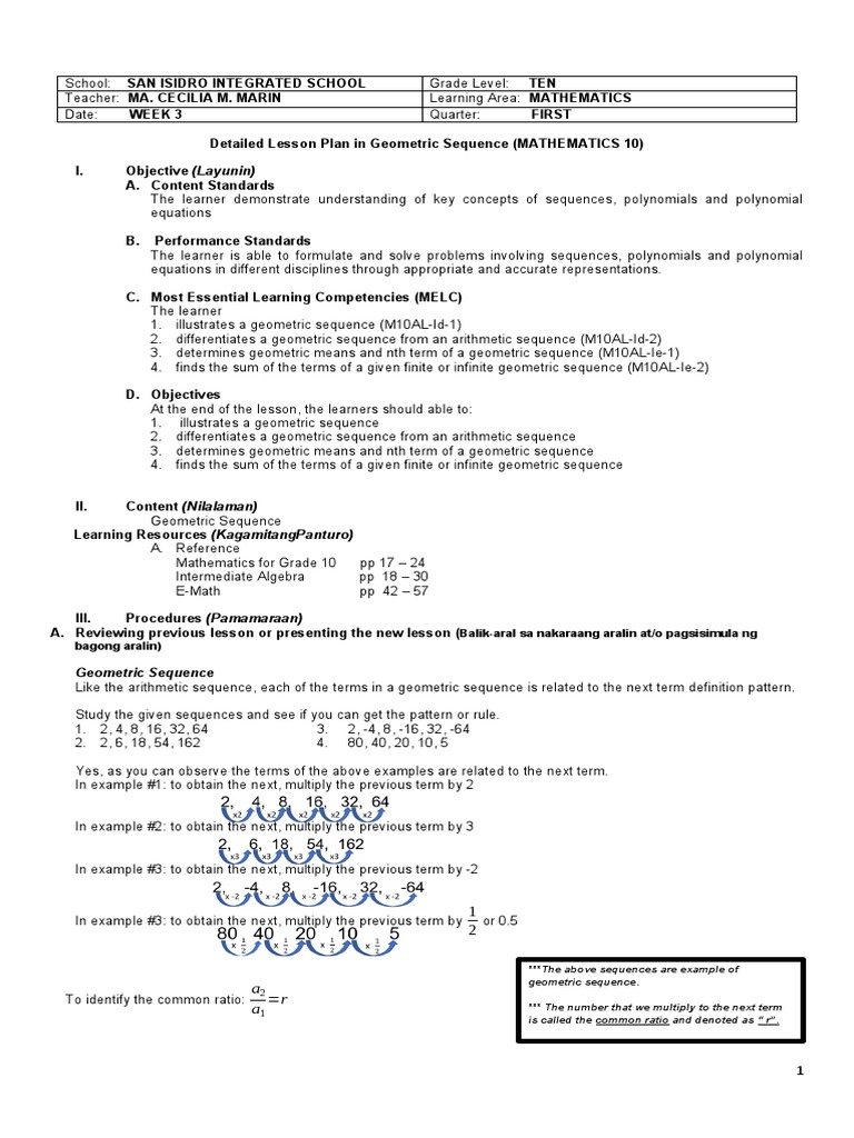 DLP G10 Math 1ST QTR WEEK 3 Final | PDF | Geometry | Mathematics