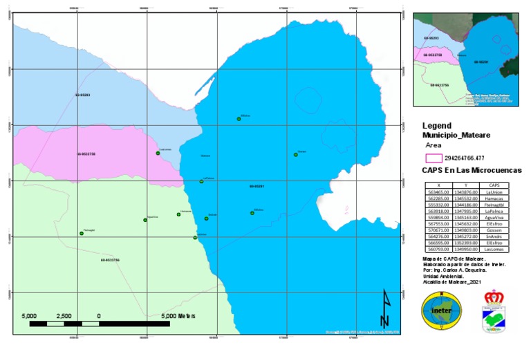 Mapa de CAPS en Mateare | PDF | Geographic Data And Information | Geographical Technology