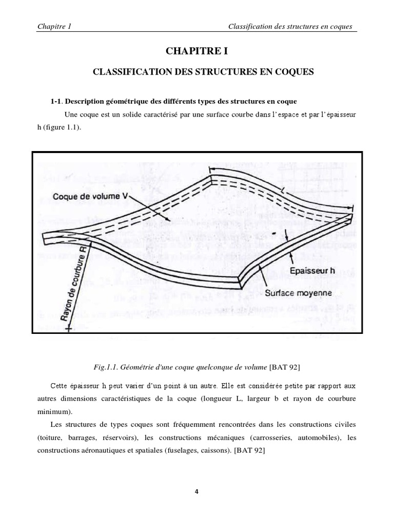 Classification des Coques et Courbure | PDF | Courbure | Plan (Géométrie)