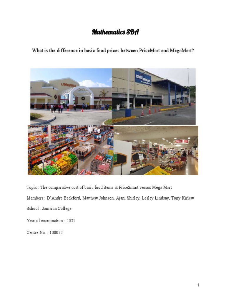 Mathematics Consumer Arithmetic SBA | PDF