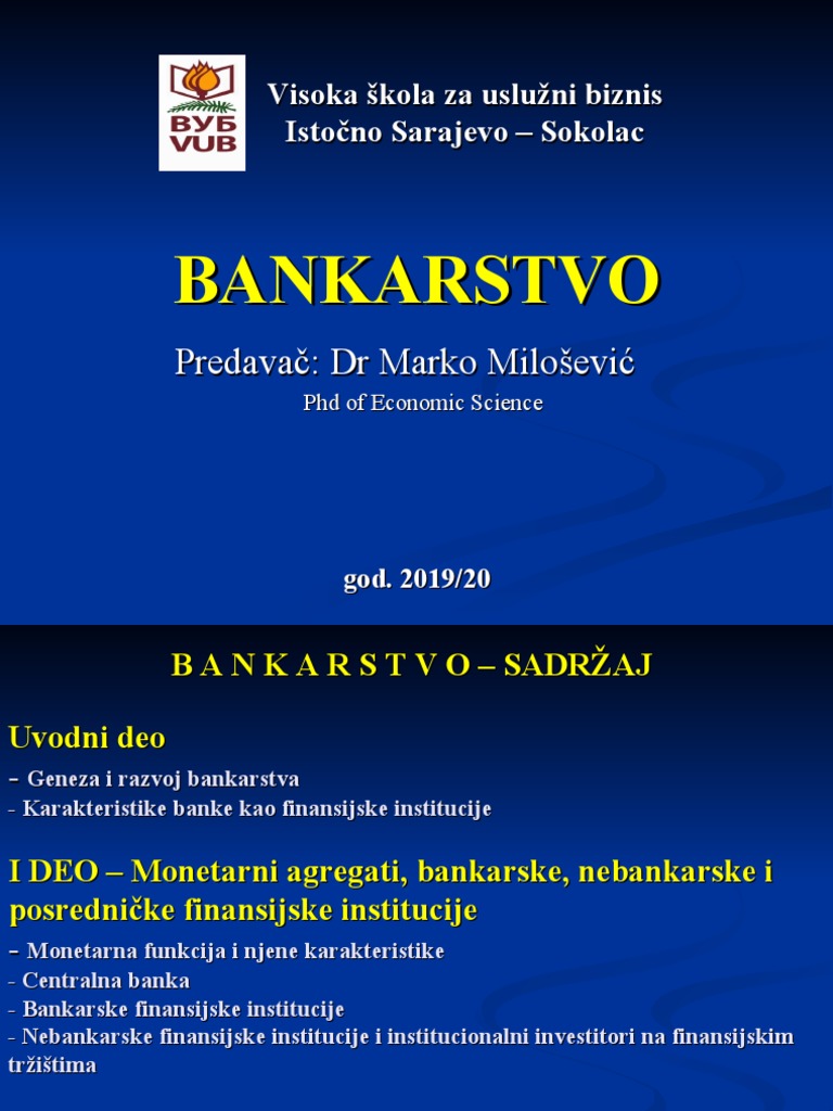 3.godina - Bankarstvo | PDF