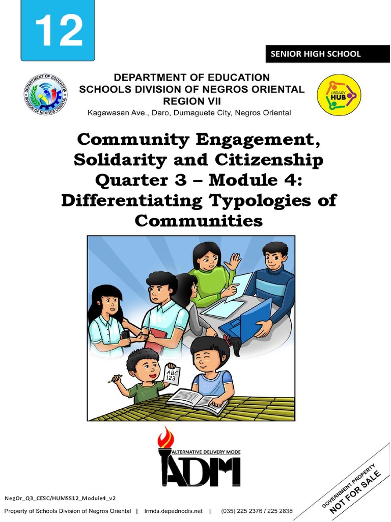 Community Engagement, Solidarity and Citizenship Quarter 3 - Module 4 ...