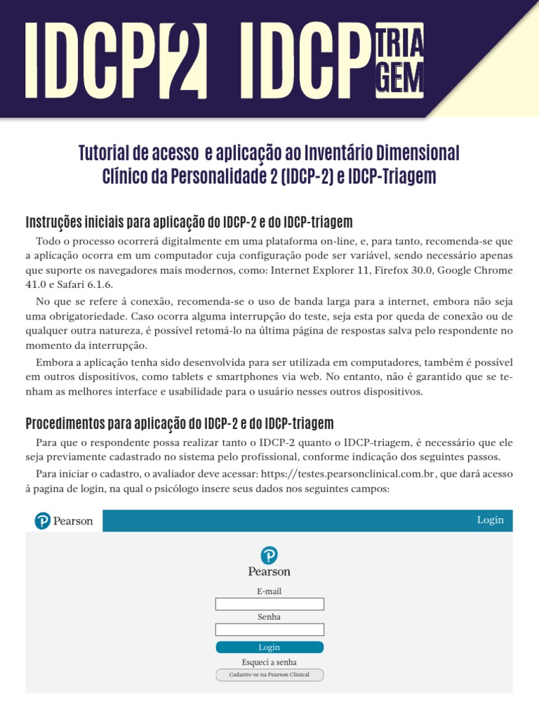 IDCP2 Tutorial Acesso e Aplicacao | PDF