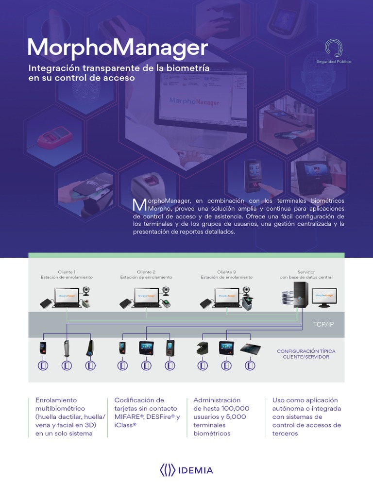 MorphoManager IDEMIA SP | PDF | Biometría | Servidor (Computación)