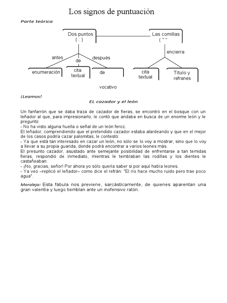 Los Signos de Puntuacion para Tercero de Primaria Abcdpdf PDF A Word | PDF