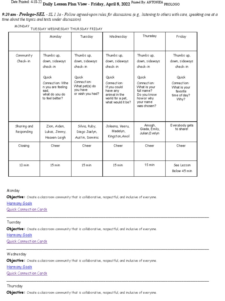 Sel Plans | PDF | Communication | Cognition
