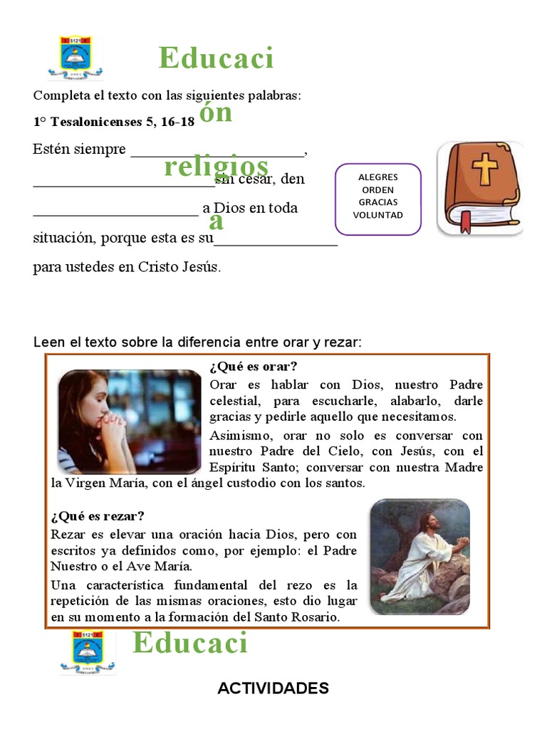 Fichas Religion | PDF