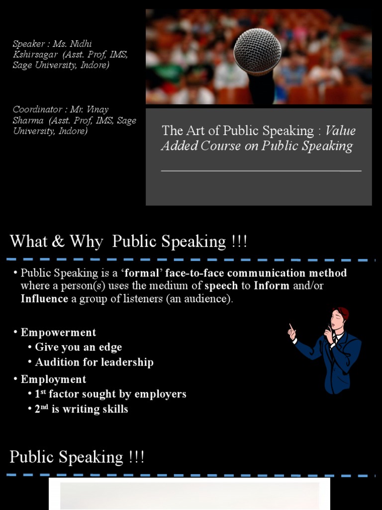 The Art of Public Speaking | PDF | Public Speaking | Credibility