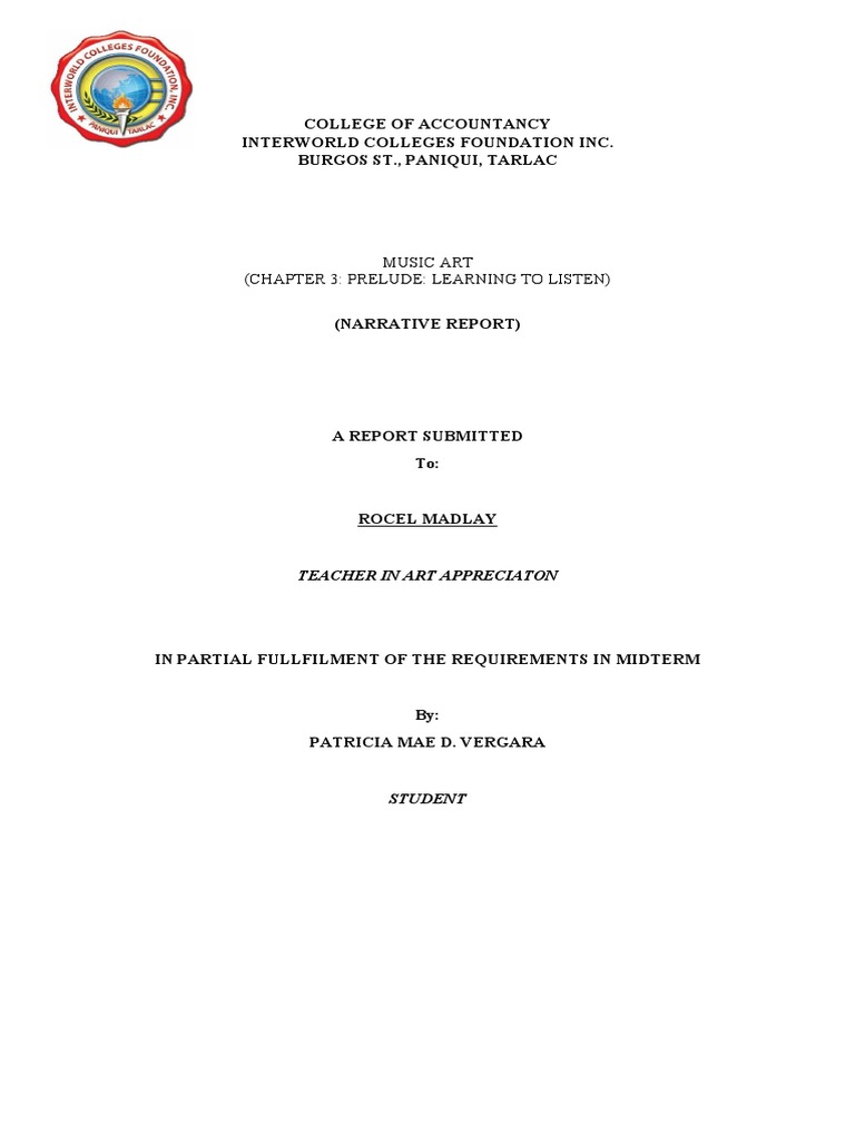 Understanding Music: A Narrative Report | PDF | Harmony | Sound