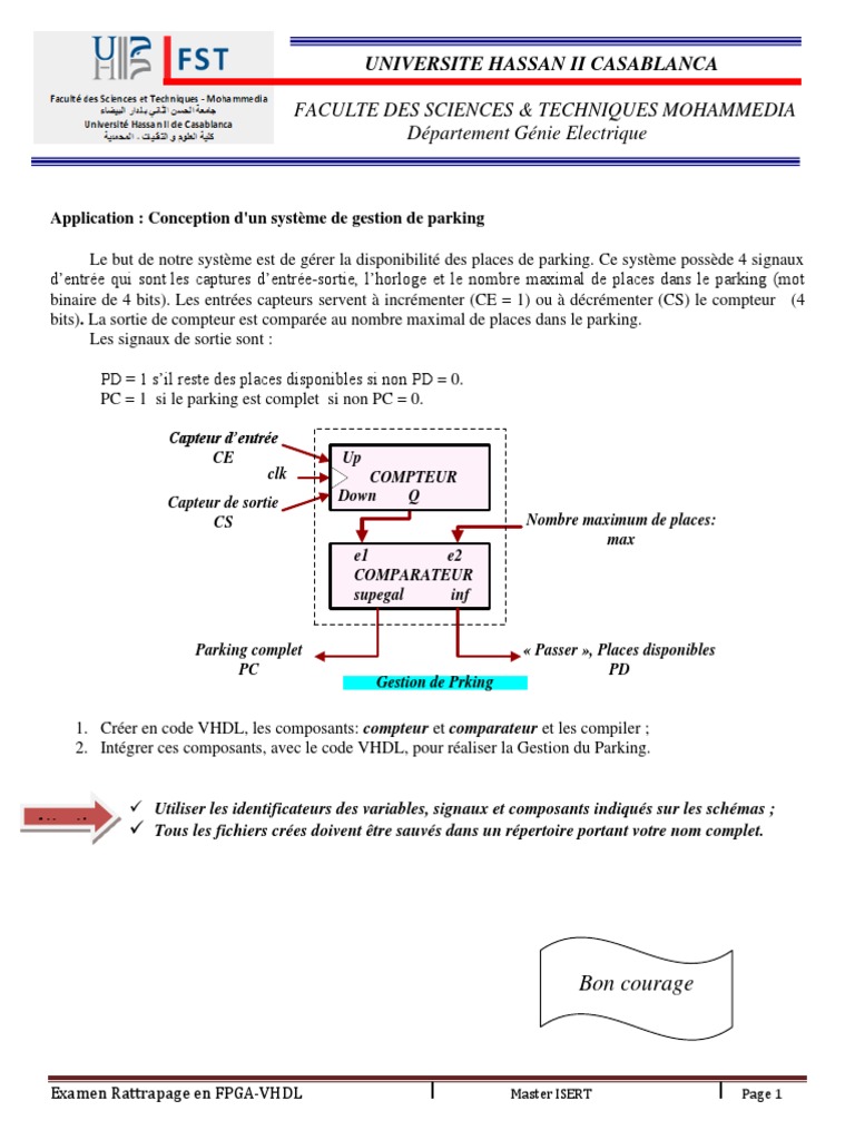 Examen Rattrapage FPGA VHDL-2020 2021 | PDF | Ordinateurs