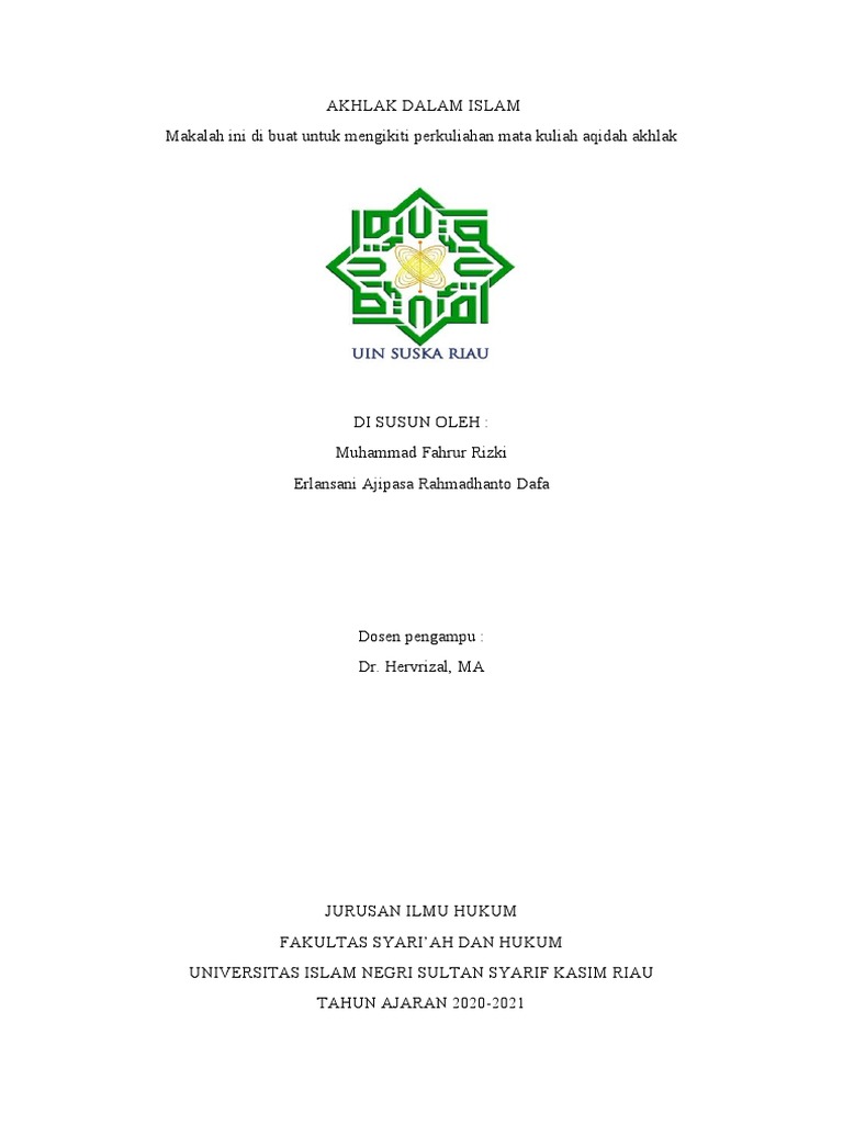 Makalah Akidah Akhlak Kelompok 13 | PDF