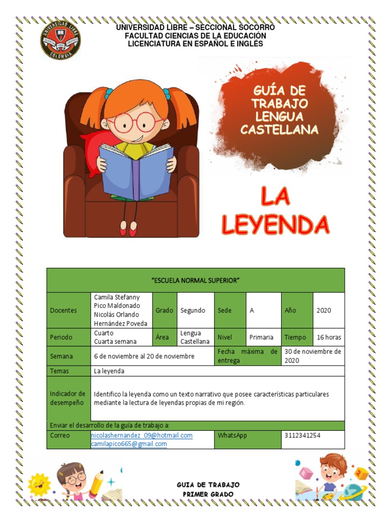 Guía de Trabajo La Leyenda | PDF | Narración | Leyendas
