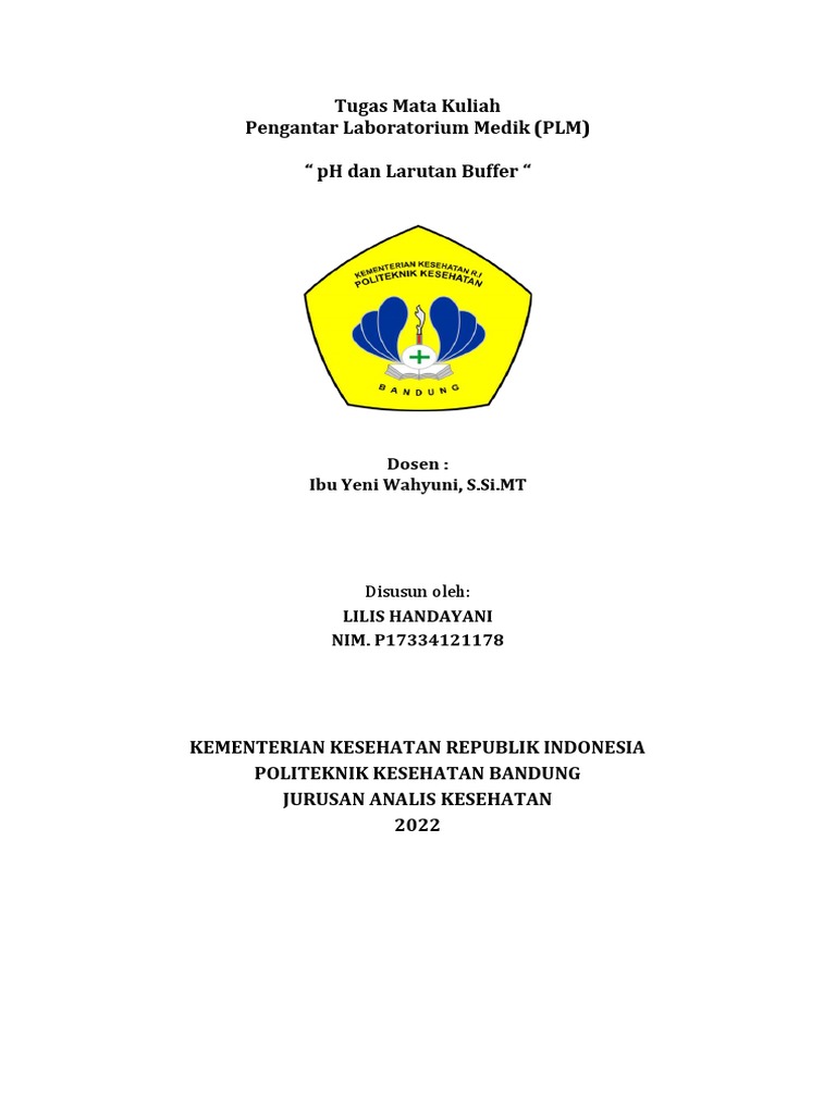 Tugas PH Larutan & Buffer Lilis Rev | PDF | Kajian Bahasa Asing