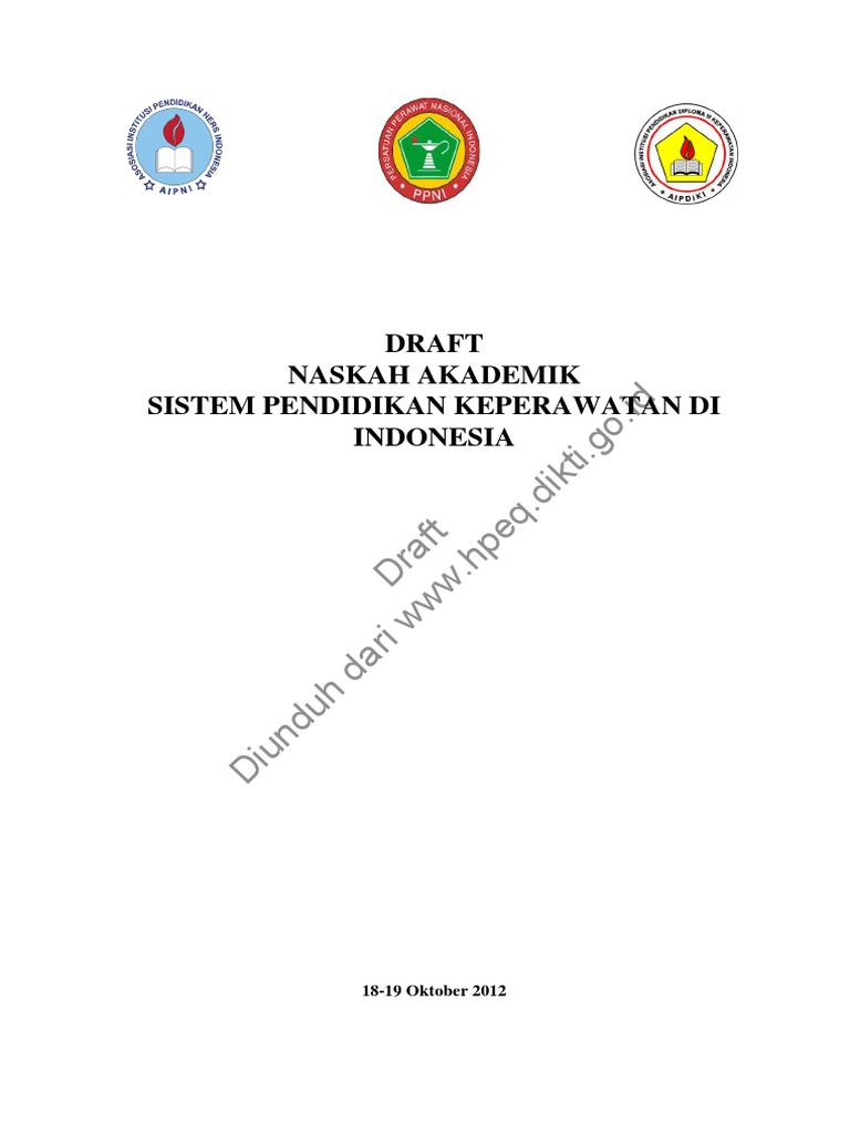 Draf Naskah Akademik Sistem Pendidikan Keperawatan 1 | PDF