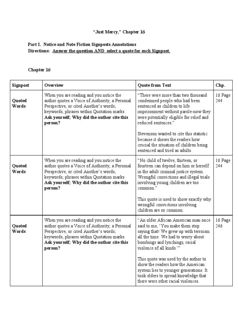 "Just Mercy," Chapter 16 | PDF | Crime & Violence | Crimes