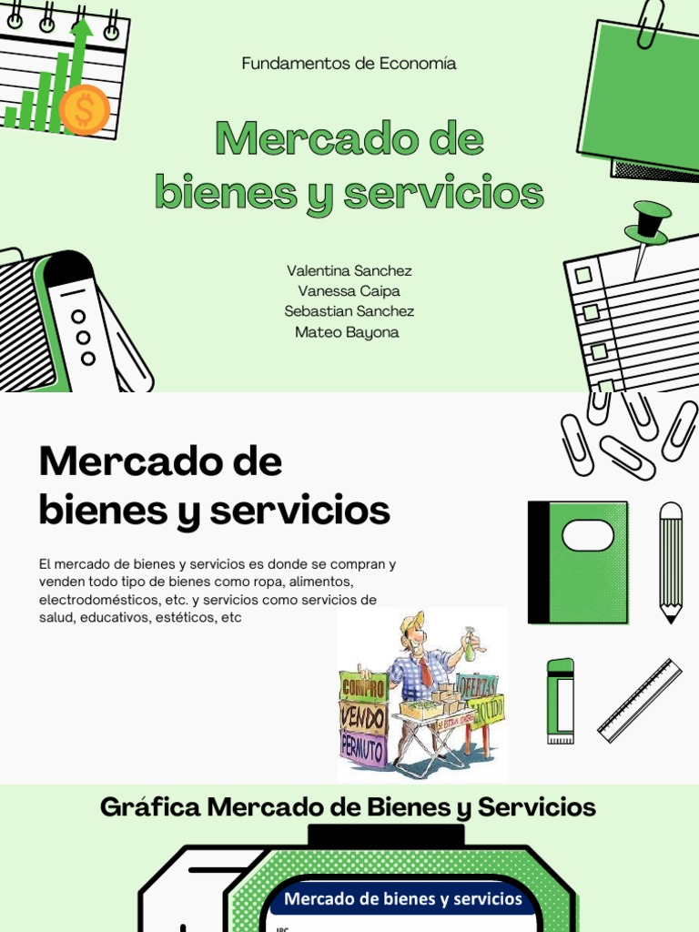 Presentación Mercado de Bienes y Servicios | PDF | Mercado (economía) | Oferta (economía)