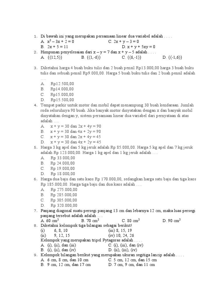 Soal Kls 8 Dibahas | PDF