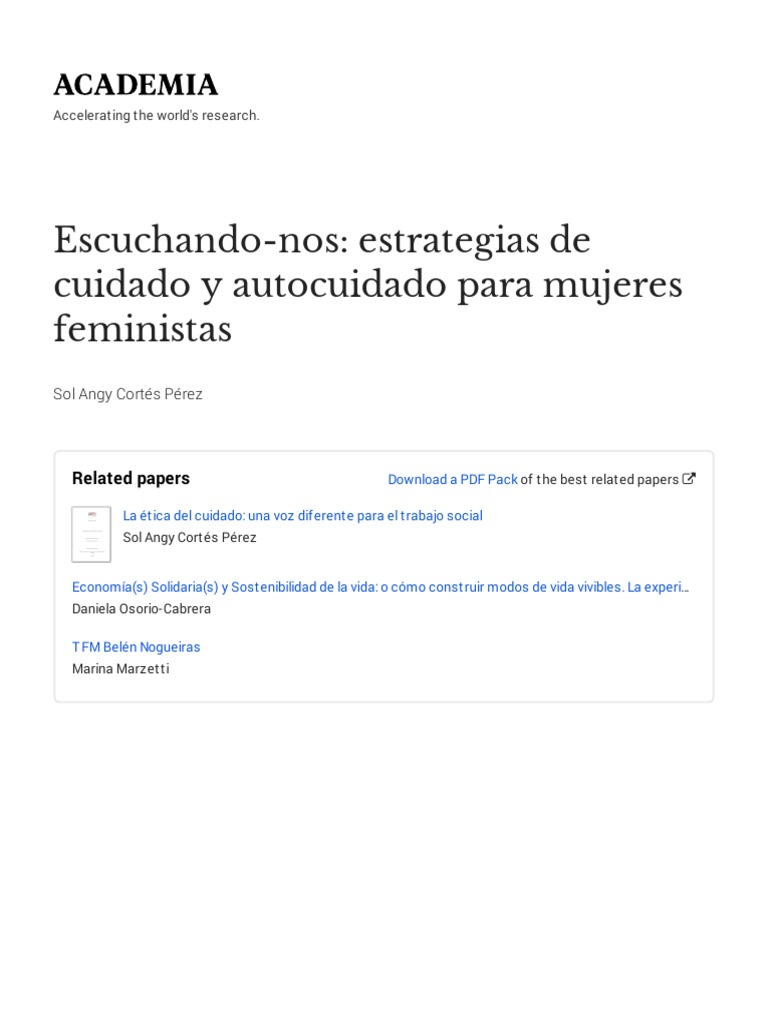 Estrategias de Cuidado Feministas Sol Angy Cortes Perez-with-cover-page ...