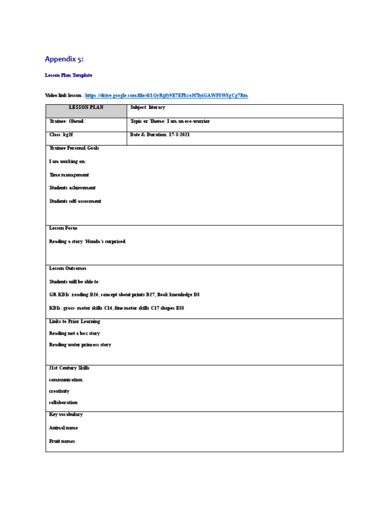 Handa's Surprised LP Peer | Download Free PDF | Lesson Plan | Learning