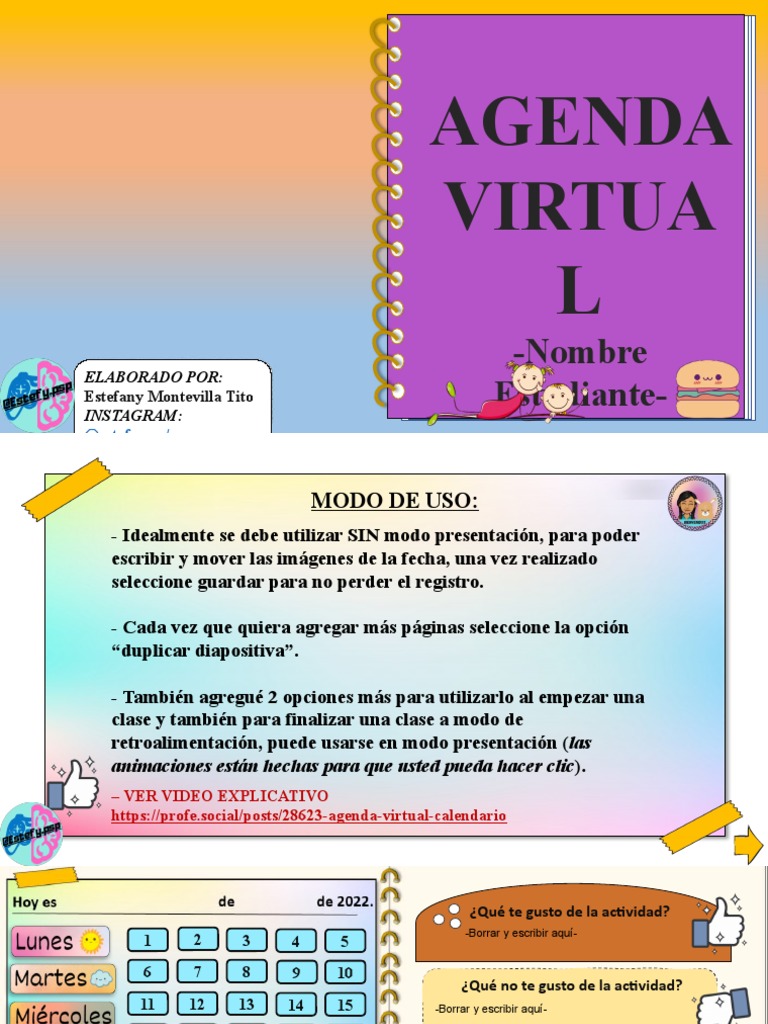AGENDA VIRTUAL GRATIS - Estefy - PSP | PDF