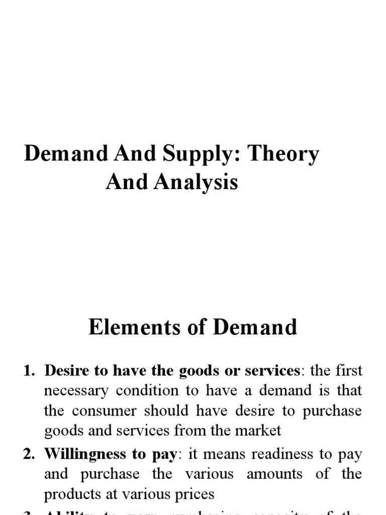 Demand and Supply Analysis | PDF | Demand | Supply (Economics)