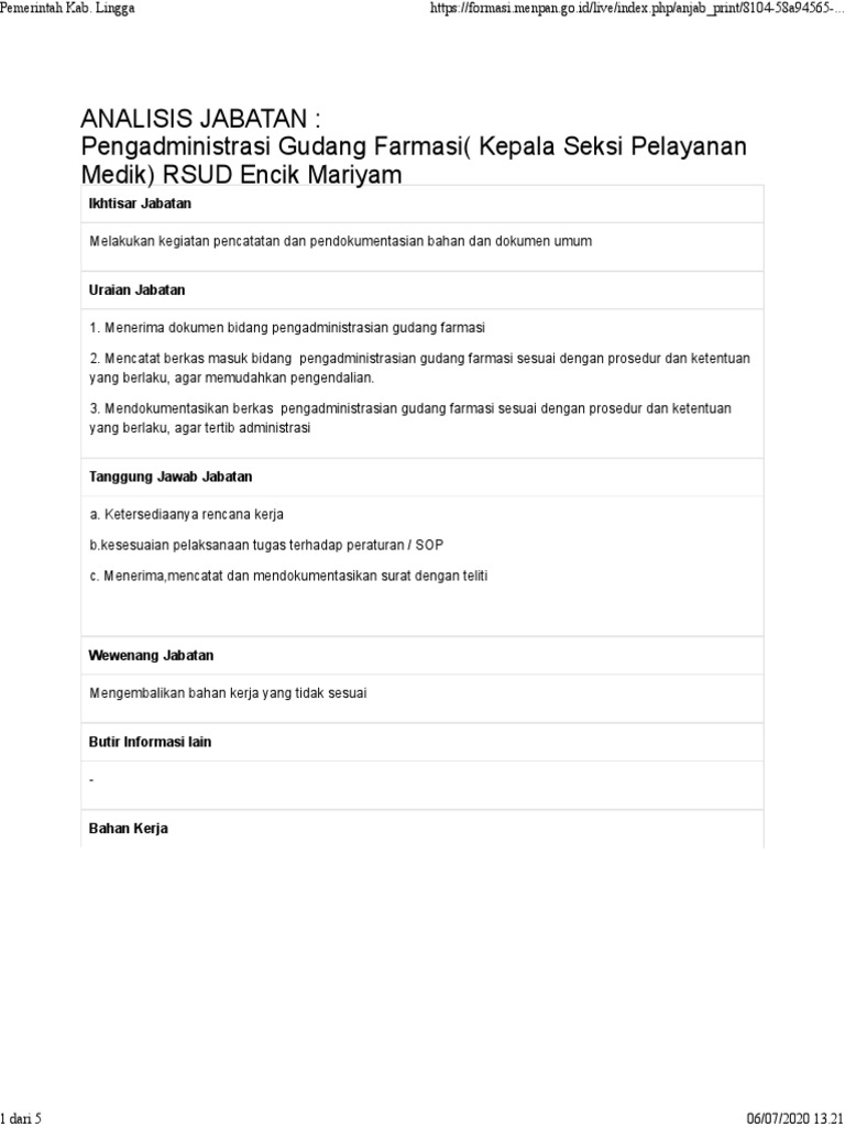 Pengadministrasi Gudang Farmasi Pdf