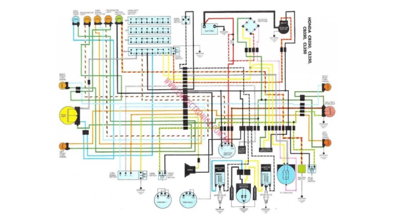 Diagrama Eléctrico Honda CB250 | PDF