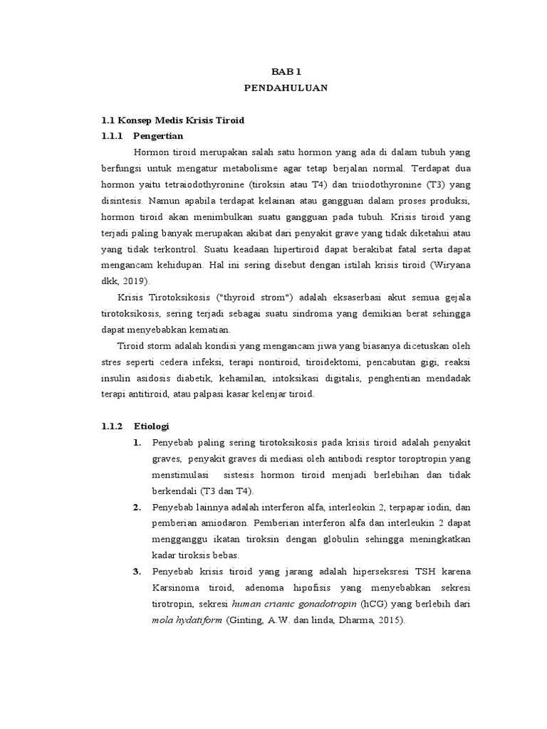 Krisis Tiroid: Gejala dan Penanganan | PDF