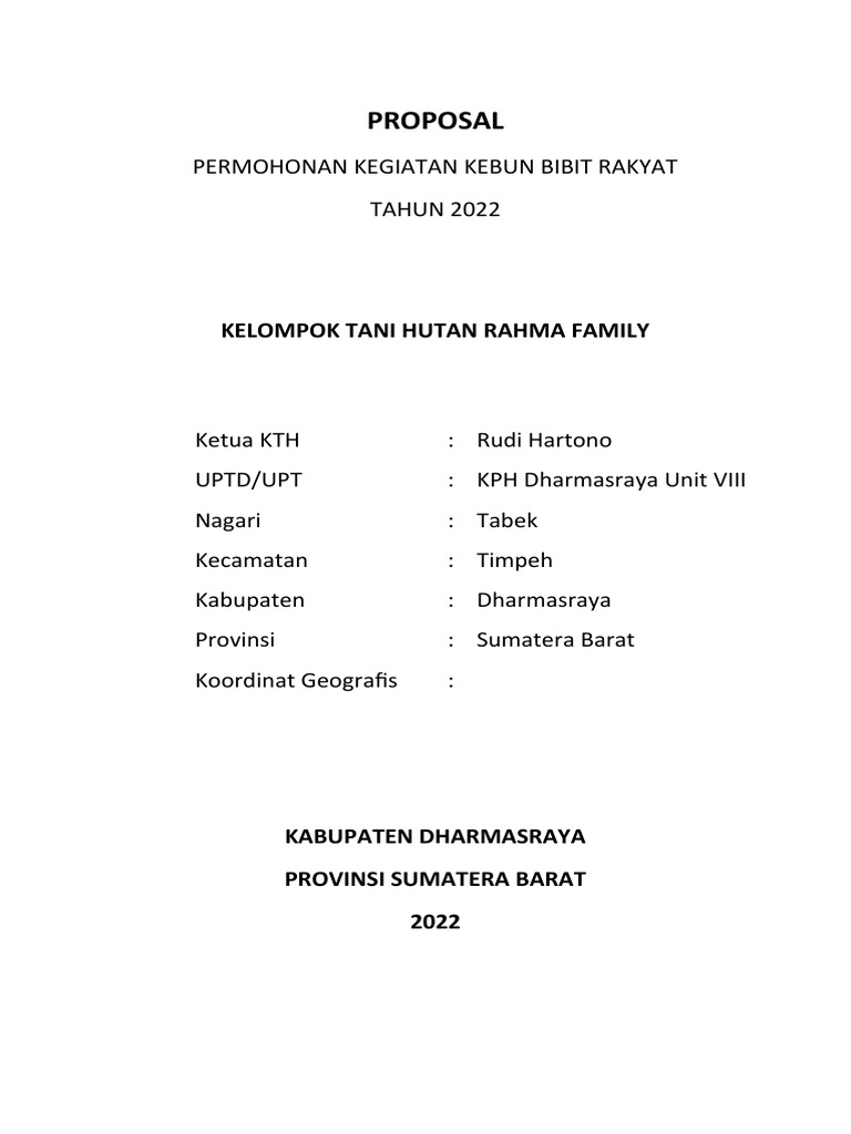 Proposal Pak Rudi Hartono | PDF
