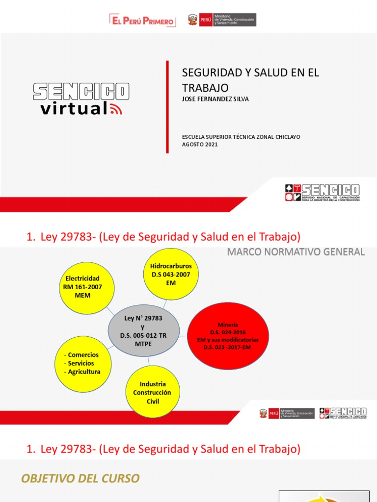 Sesión 1 - Ley 29783 - (Ley de Seguridad y Salud en El Trabajo) | Descargar gratis PDF ...