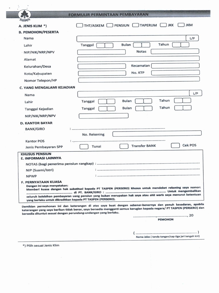 Blanko Askem Pns | PDF