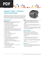 pc42t Desktop Printer Data Sheet en | PDF | Printer (Computing) | Usb