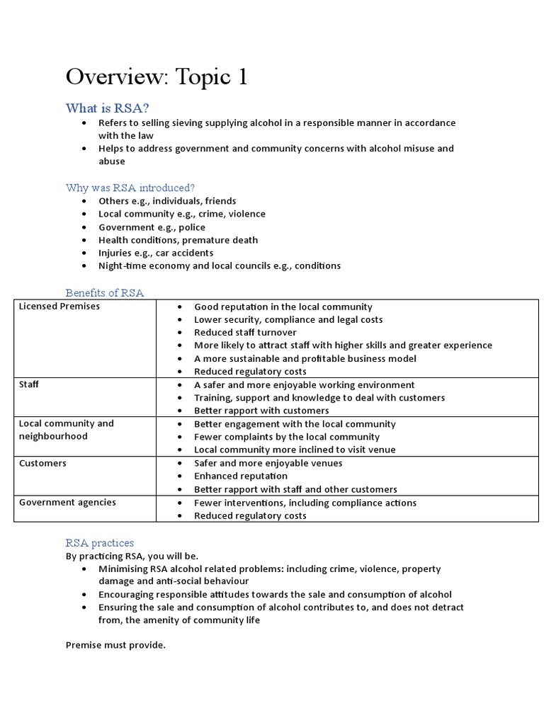 RSA Course Content | PDF