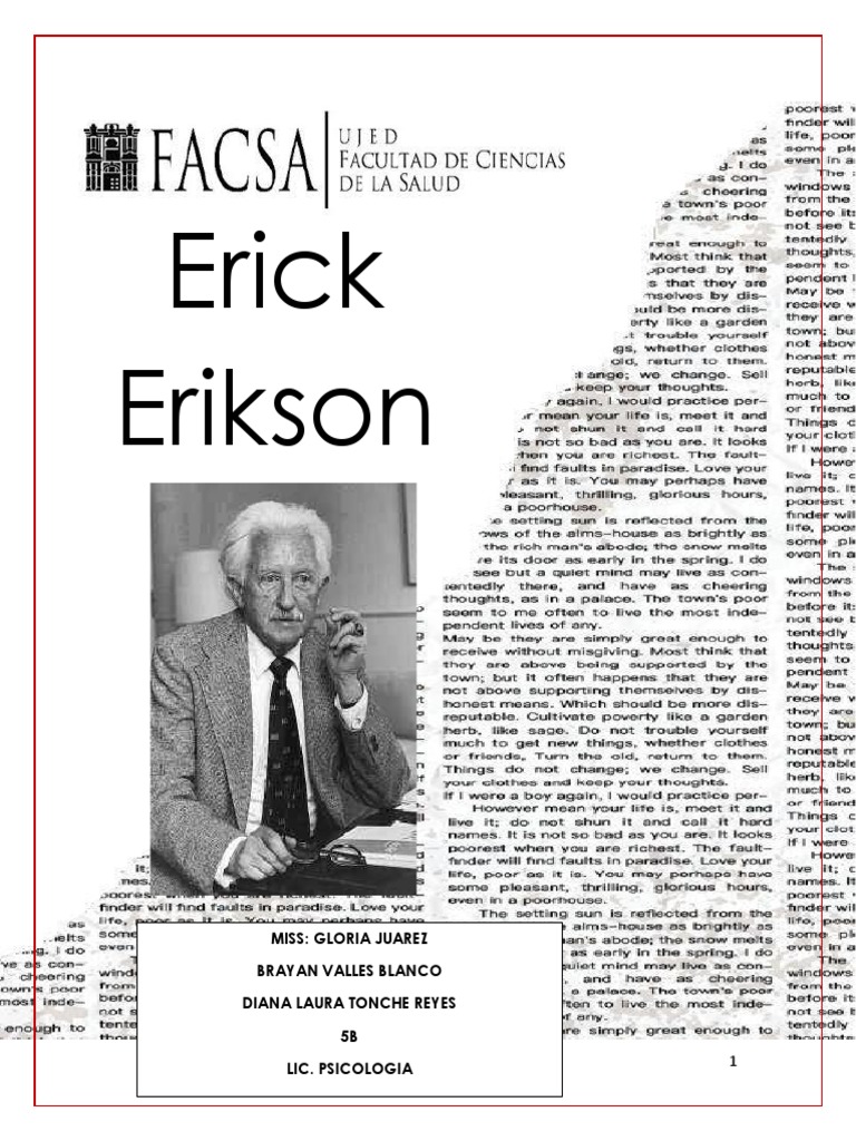 Erick Erickson | PDF | Adultos | Sicología