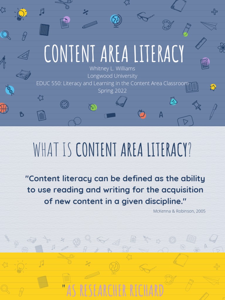 Content Area Literacy | PDF | Literacy | Applied Linguistics