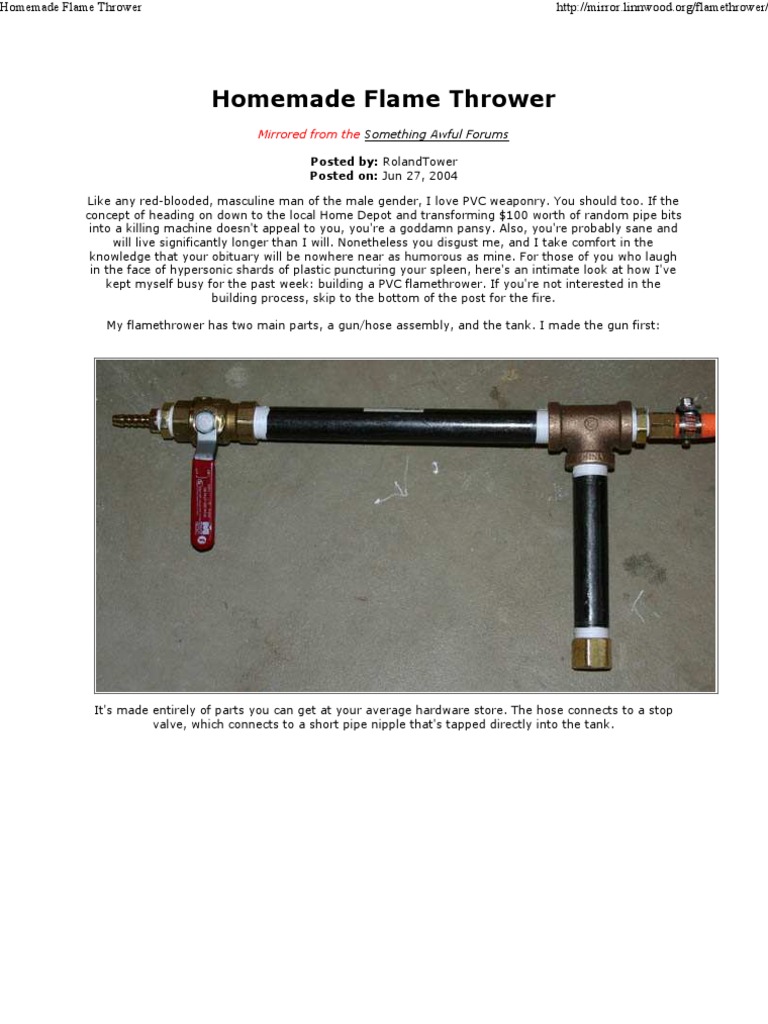 24876023 Homemade Flame Thrower | Mechanical Engineering | Nature