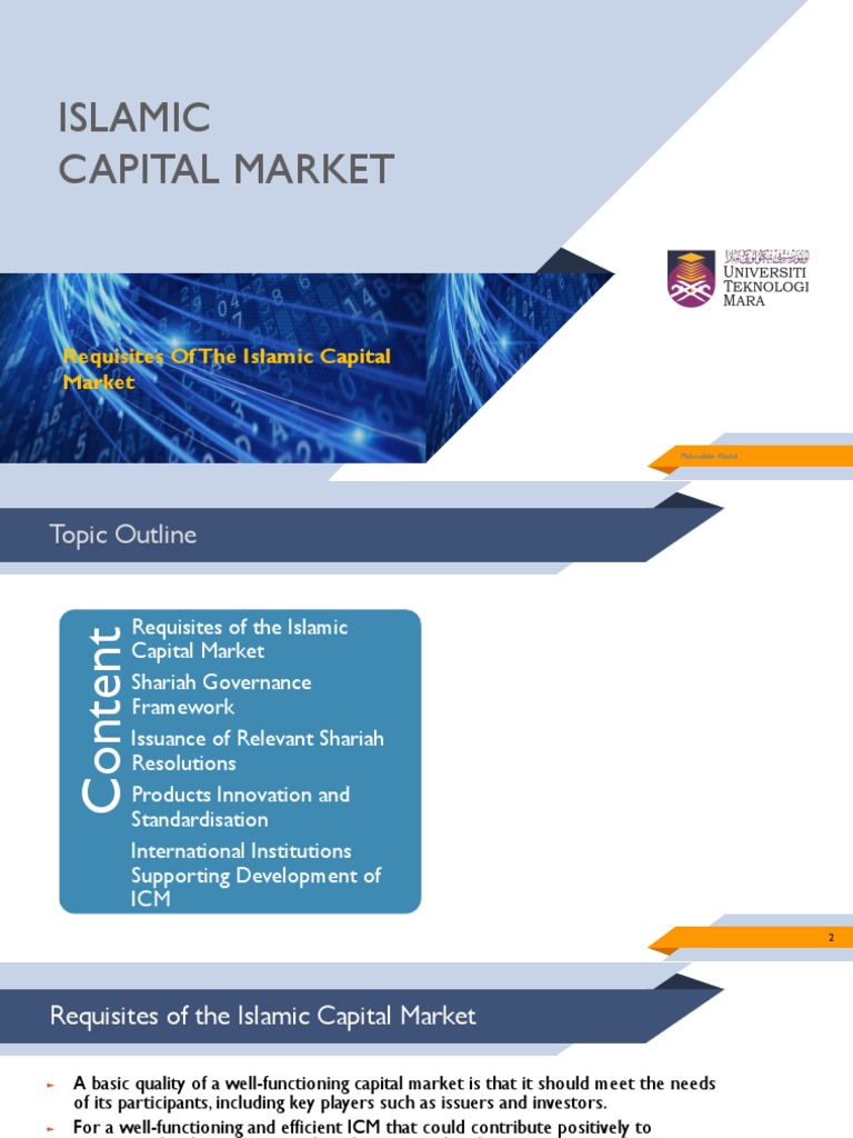 Chapter 2 - Requisites of The Islamic Capital Market | PDF | Islamic ...